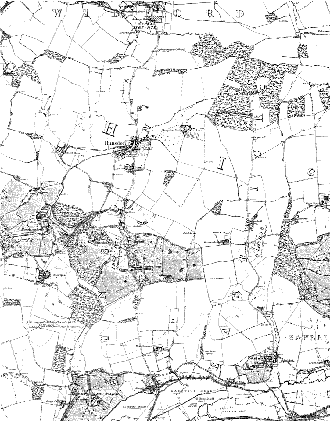 Large Detailed Old Administrative Map Of New York State With Towns ...
